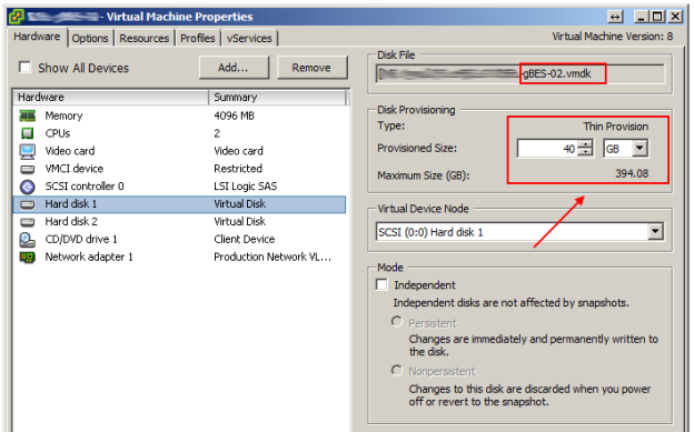 Vmware Vsphere 5 Virtual Machine Thin Provisioned Disk Size Greyed Out 0656